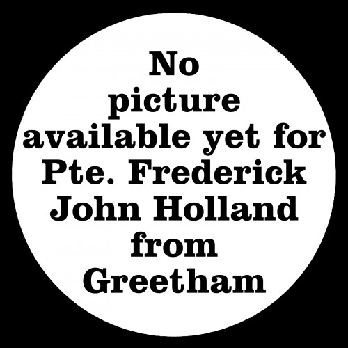 Private Frederick John Holland | Rutland Remembers