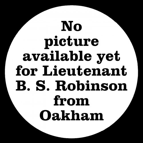 Lieutenant Benjamin Stanley Robinson | Rutland Remembers