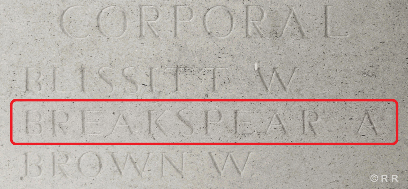 Corporal Alfred Breakspear | Rutland Remembers