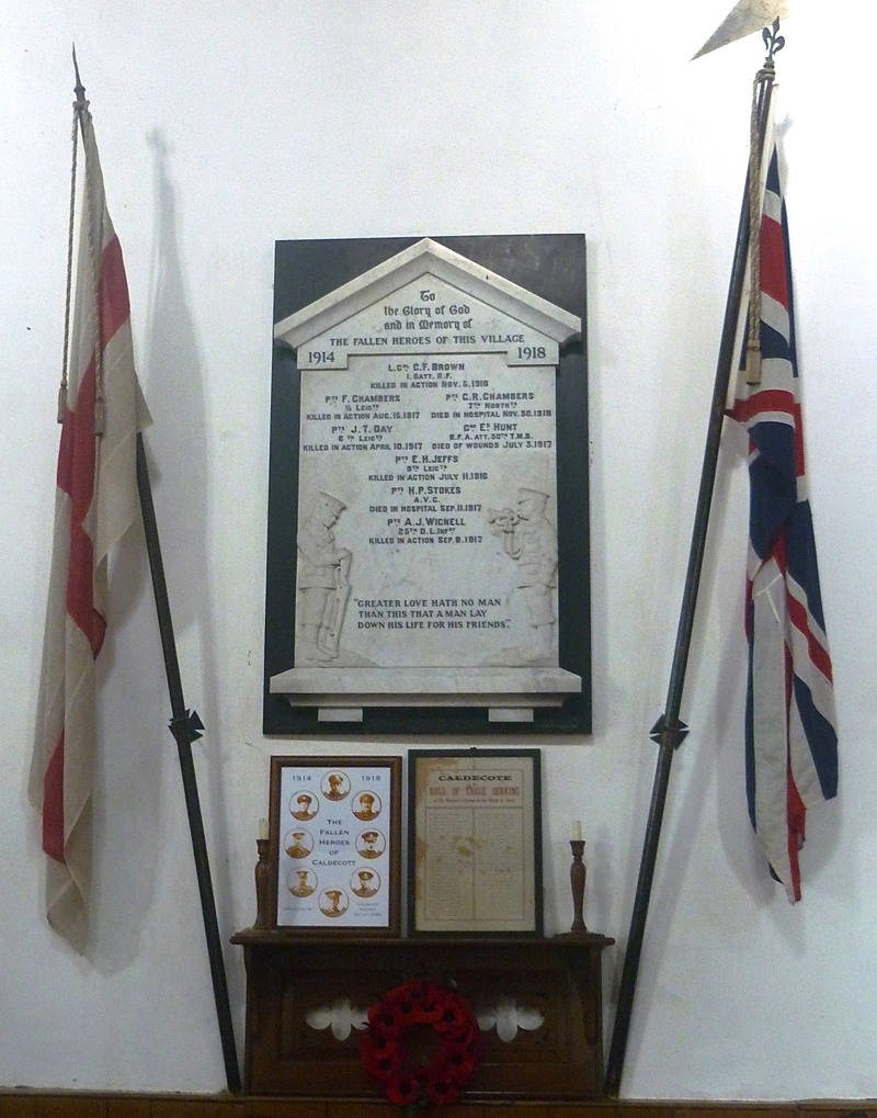 Caldecott War Memorial and Churchyard (St John the Evangelist Church ...