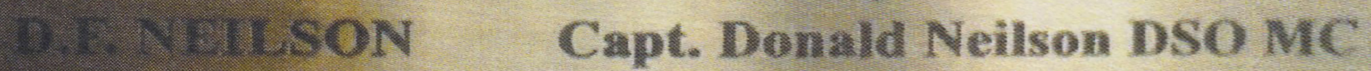 Captain Donald Francis, DSO MC Neilson | Rutland Remembers