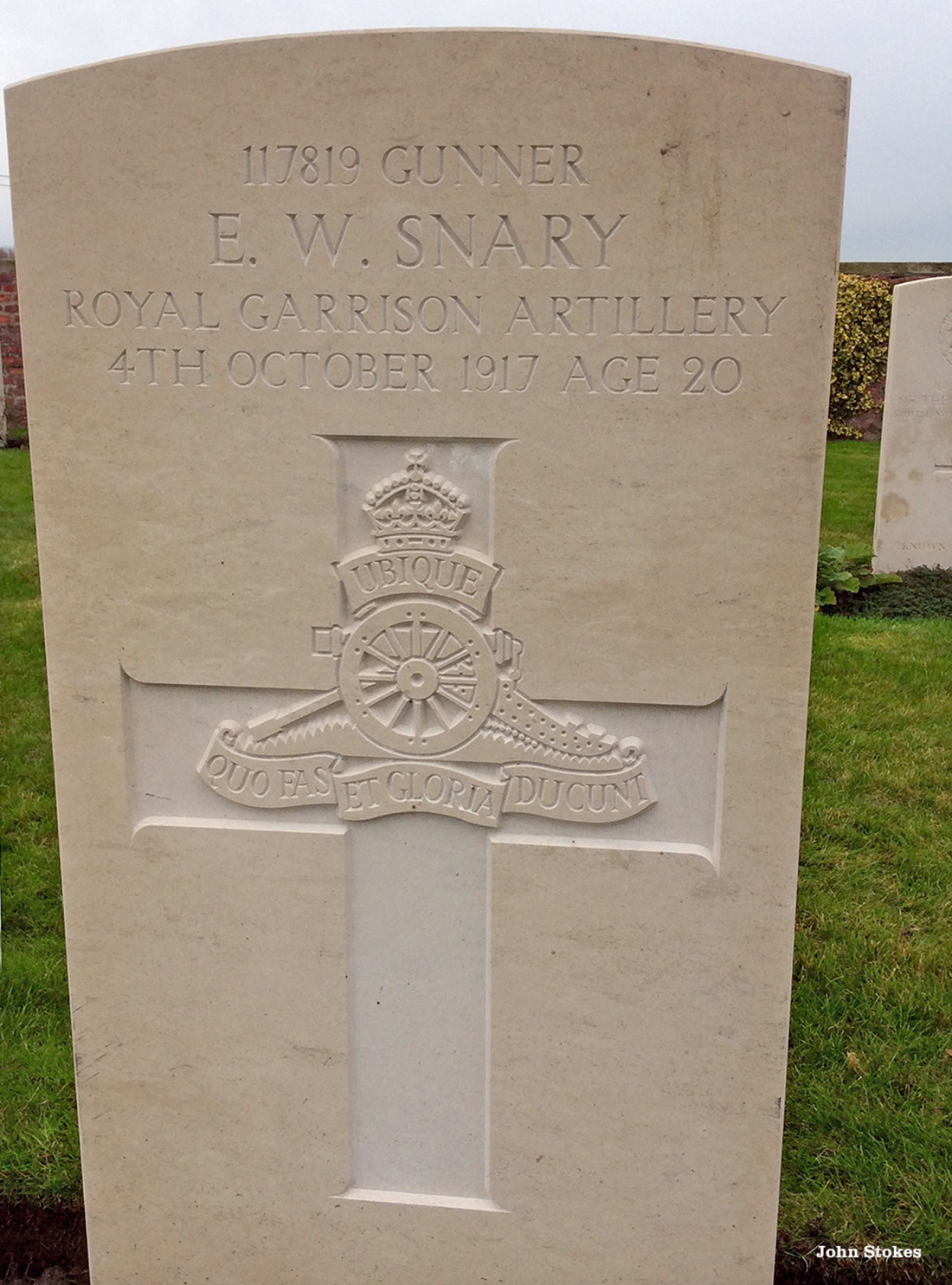 Gunner Ernest William Snary | Rutland Remembers